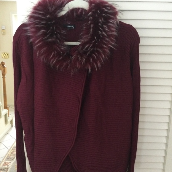 Alfani | Sweaters | Alfani Convertible Sweater Large Burgundy Color ...